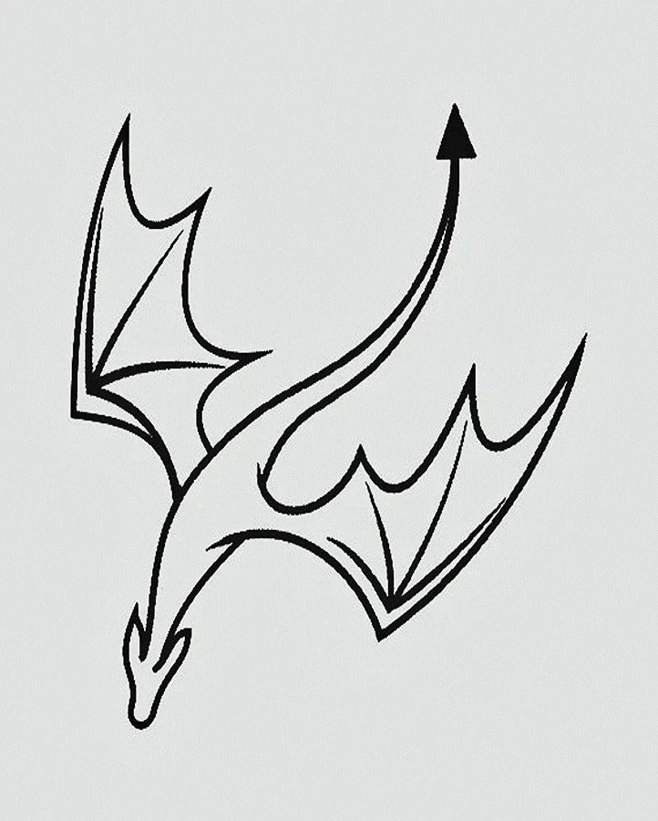 Minimal Dragon Semi Permanent Tattoo – Simply Inked